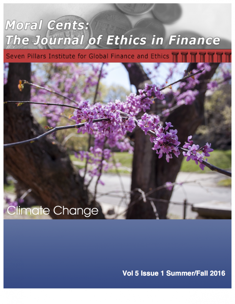 Moral Cents Journal of Ethics in Finance - Seven Pillars Institute